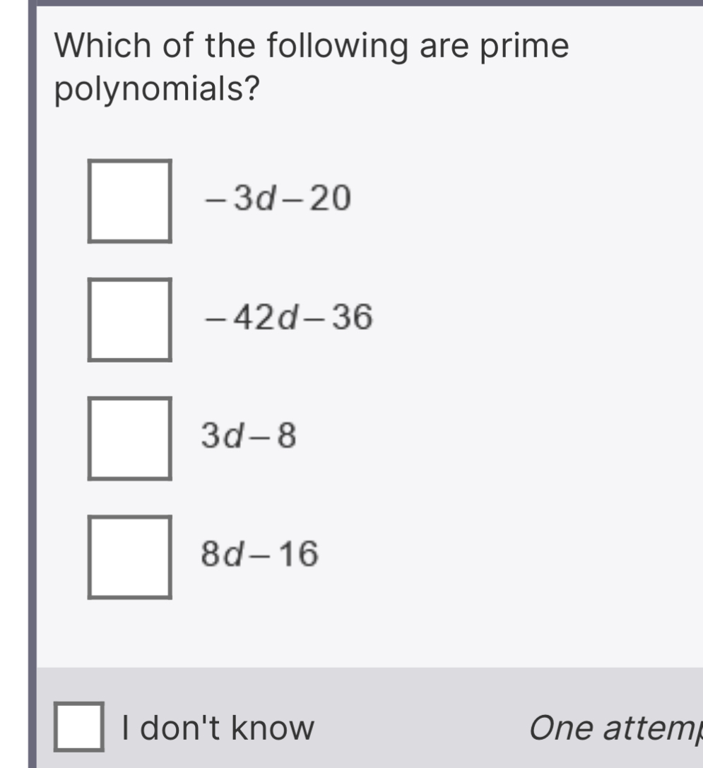 Solved Which of the following are prime | Chegg.com