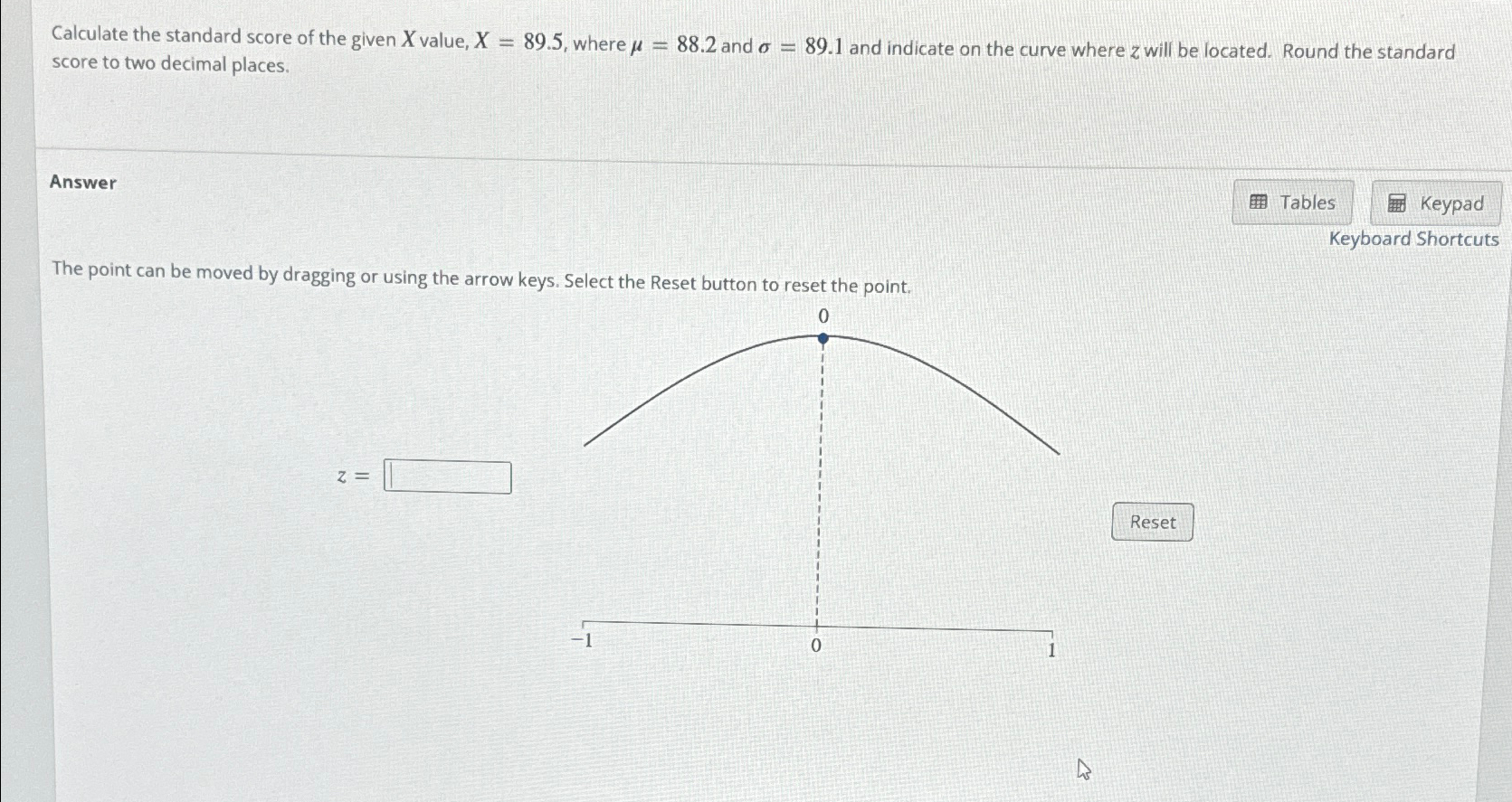 Solved Calculate the standard score of the given x ﻿value, | Chegg.com