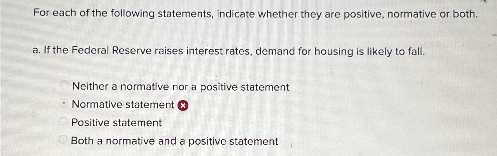 Solved For each of the following statements, indicate | Chegg.com