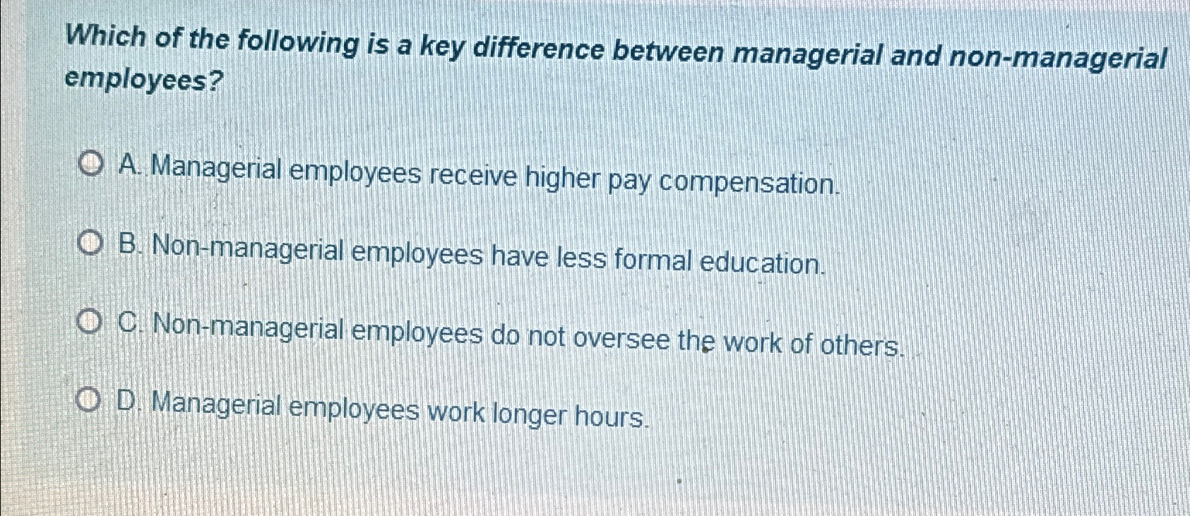 Solved Which of the following is a key difference between | Chegg.com