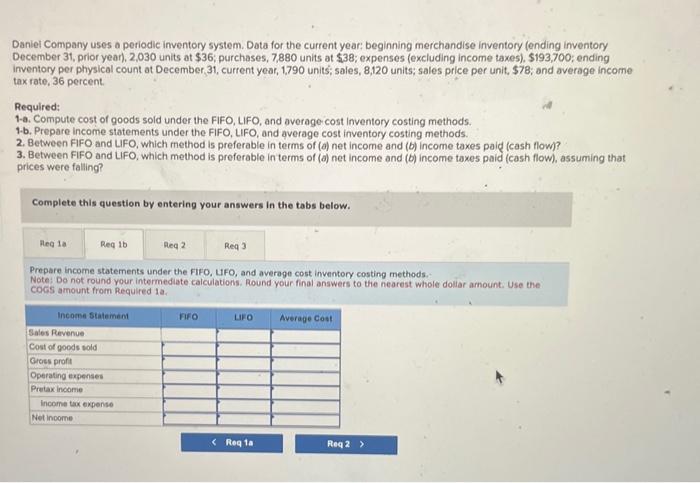 Solved Daniel Company uses a periodic inventory system. Data | Chegg.com