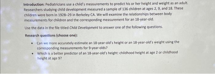 Solved Age 2 Height/Weight: Simple linear regression | Chegg.com