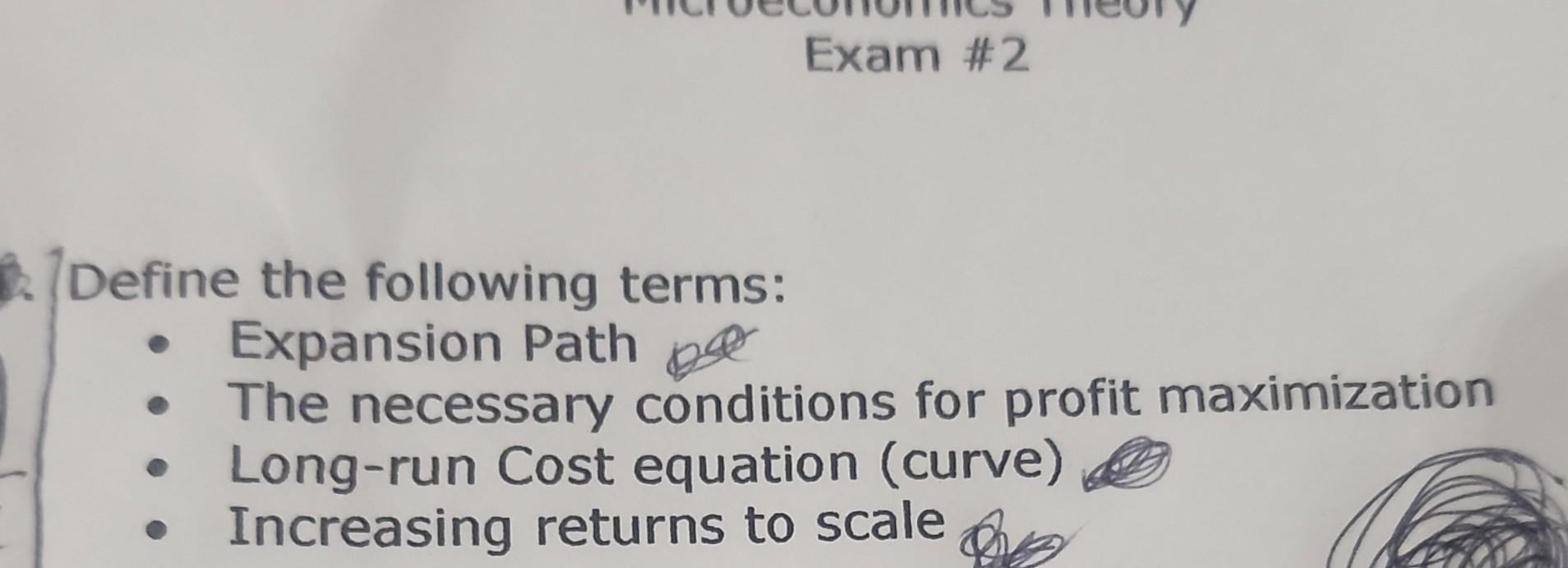 Solved Define the following terms: - Expansion Path - The | Chegg.com