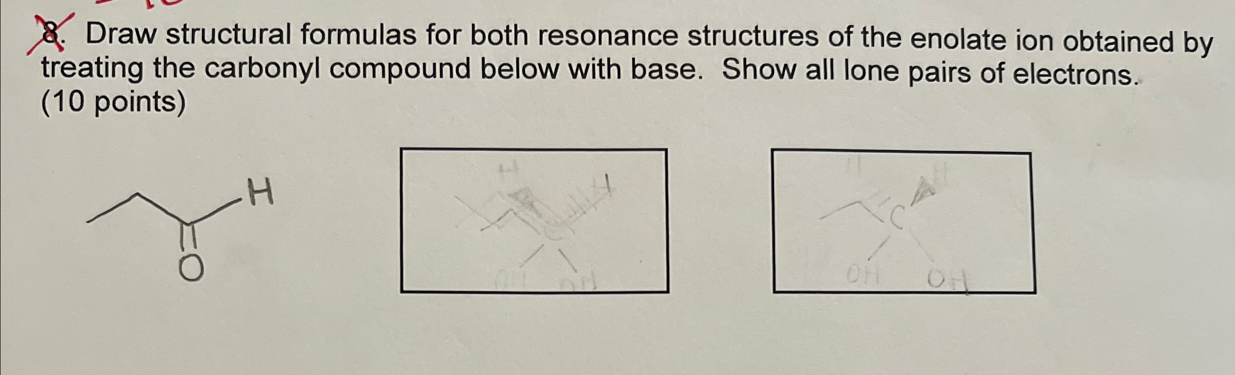 Solved Draw structural formulas for both resonance | Chegg.com