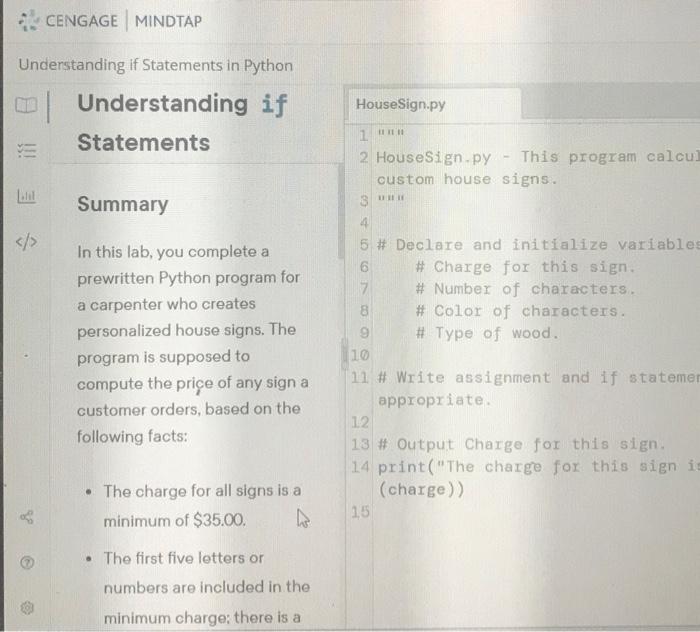 Understanding if Statements in Python Understanding | Chegg.com