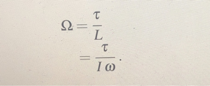 Solved (Problem 9.9) The precession rate given by Equation 6 | Chegg.com