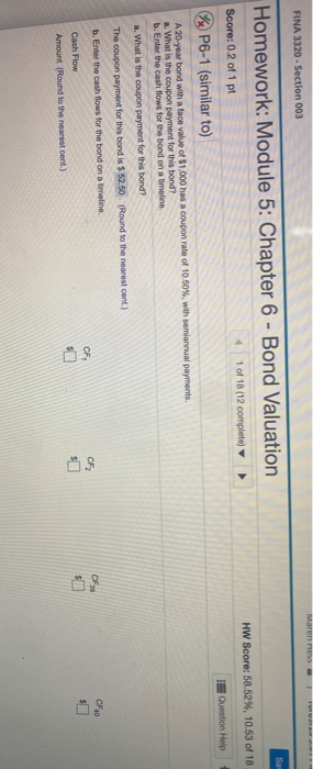 Solved Maren me FINA 3320 - Section 003 Sa Homework: Module | Chegg.com Solved Maren me FINA 3320 - Section 003 Sa Homework: Module | Chegg.com