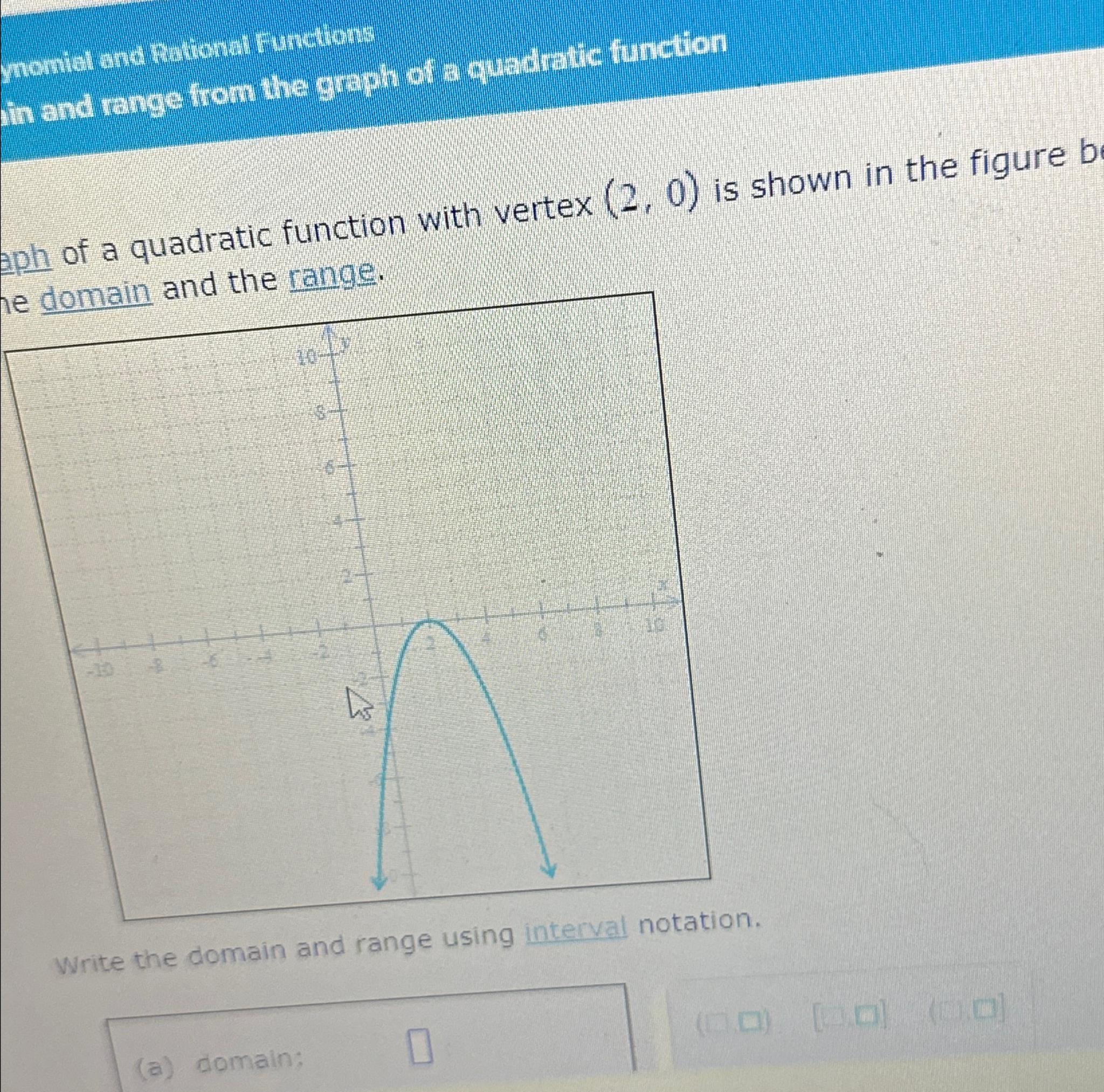 Solved nomial and Rotional Functionsin and range from the | Chegg.com