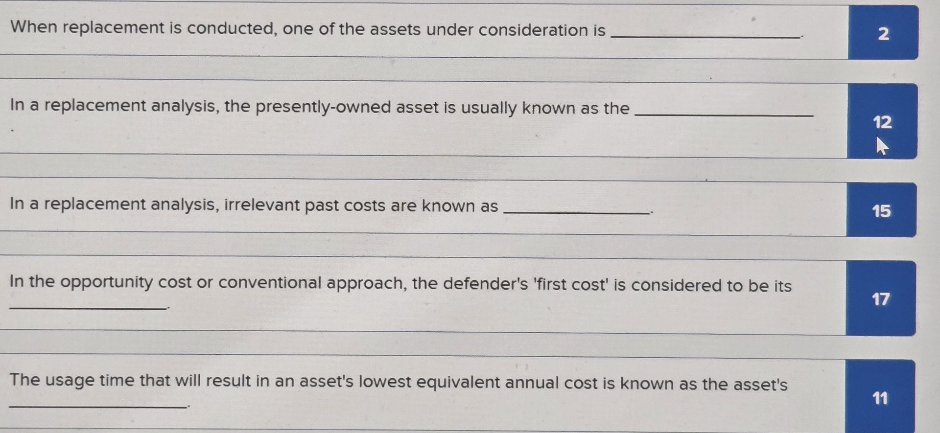 Solved When replacement is conducted, one of the assets | Chegg.com