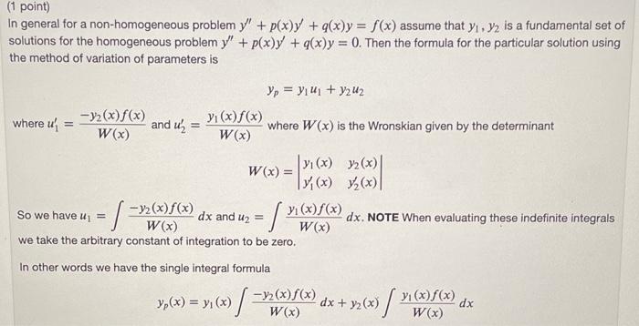 Solved a specific example we consider the non-homogeneous | Chegg.com