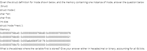 Solved Given the struct definition for lnode shown below, | Chegg.com