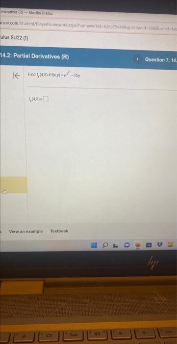 Solved Find ty(4,8)dt(x,y)=ex2−15y. y(4,8)= | Chegg.com