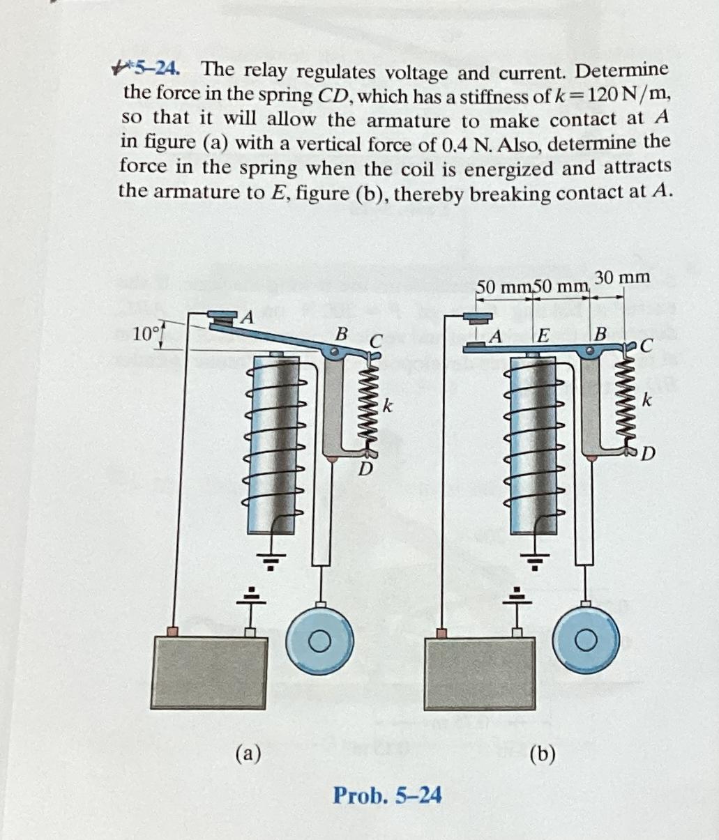 Solved 5 -24. ﻿The relay regulates voltage and current. | Chegg.com
