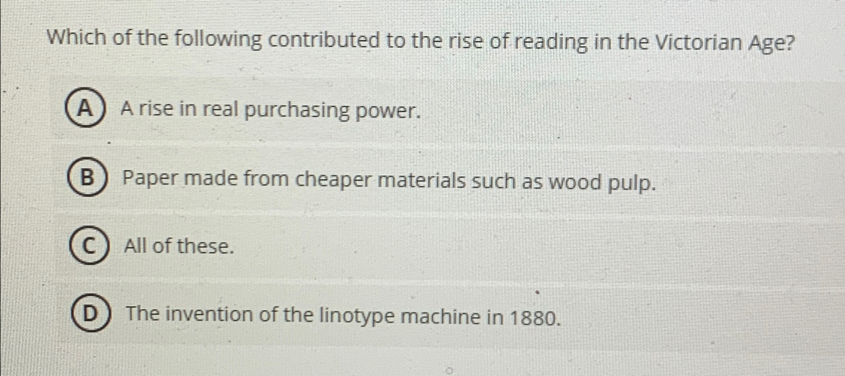 Solved Which of the following contributed to the rise of | Chegg.com