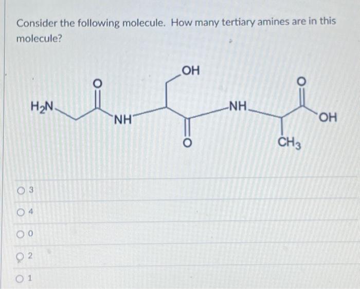 Solved Consider the following molecule. How many tertiary | Chegg.com