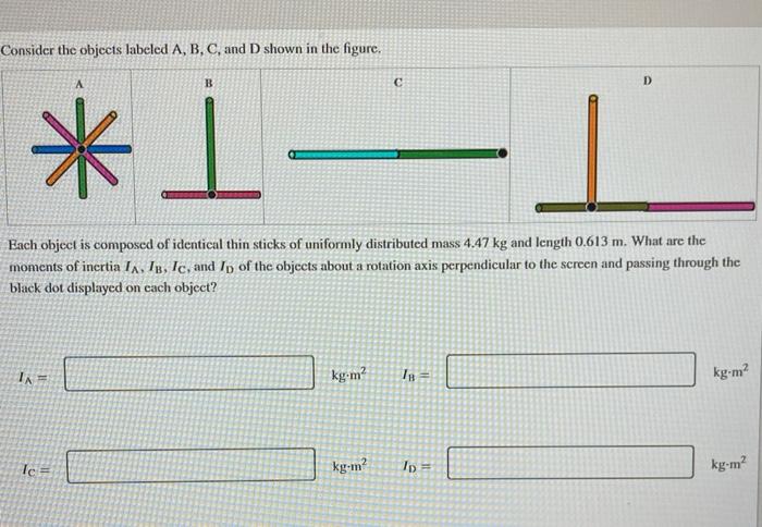 Solved Consider the objects labeled A, B, C, and D shown in | Chegg.com