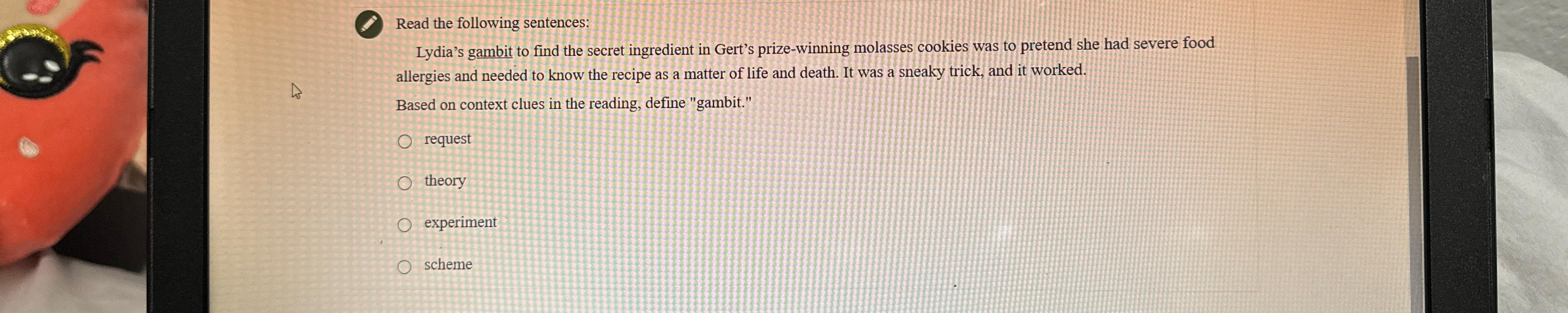 Solved Read the following sentences:Lydia's gambit to find | Chegg.com