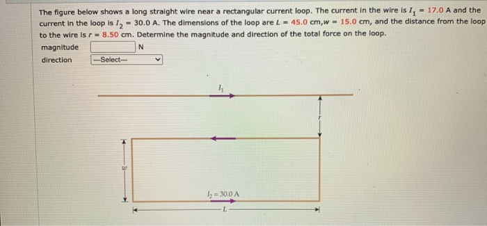 Solved The figure below shows a long straight wire near a | Chegg.com