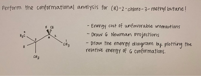 Solved Perform the conformational analysis for (R)-2-chloro- | Chegg.com