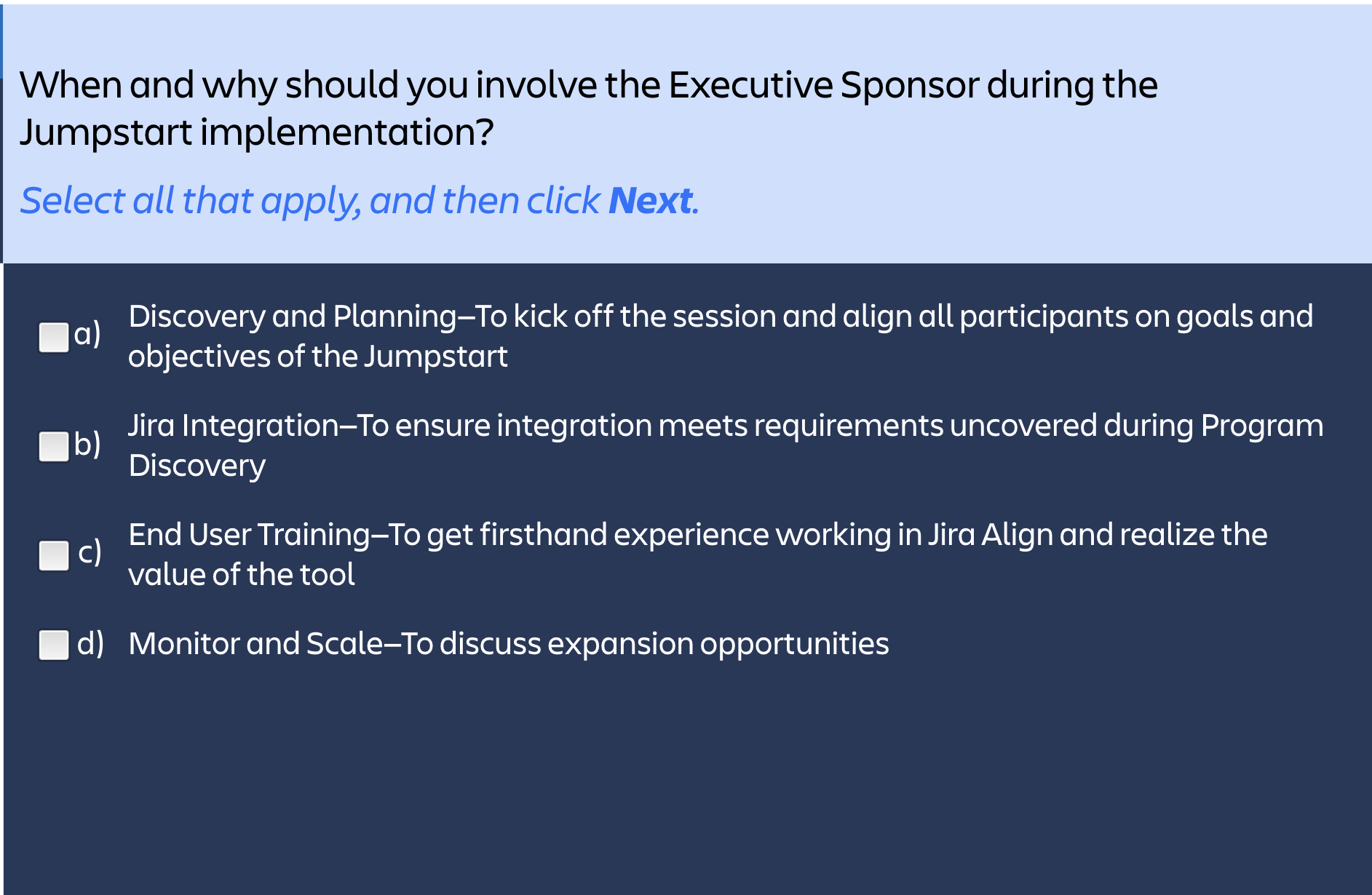 Solved When and why should you involve the Executive Sponsor | Chegg.com