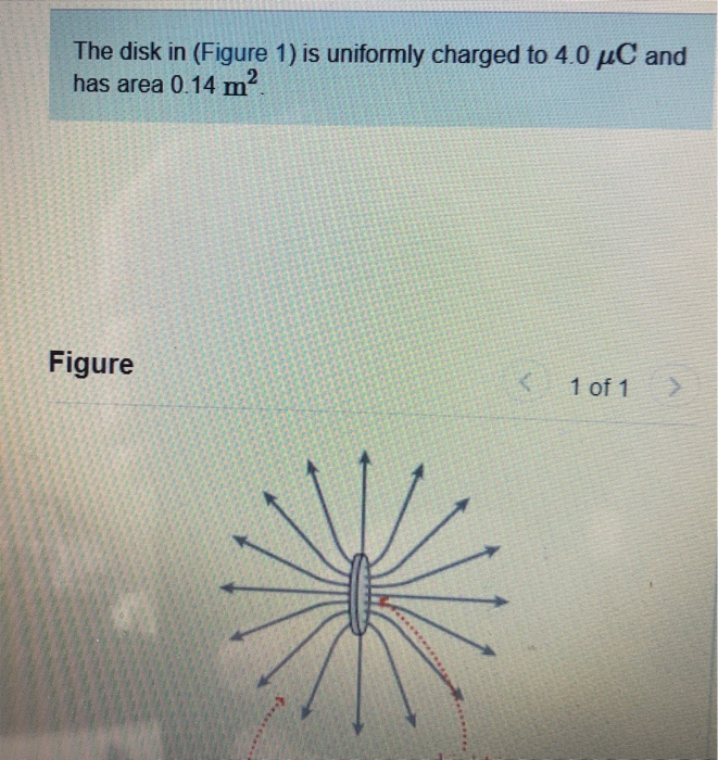 Solved The disk in (Figure 1) is uniformly charged to 4.0 uC | Chegg.com