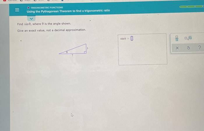 Solved O TRIGONOMETRIC FUNCTIONS Using the Pythagorean | Chegg.com