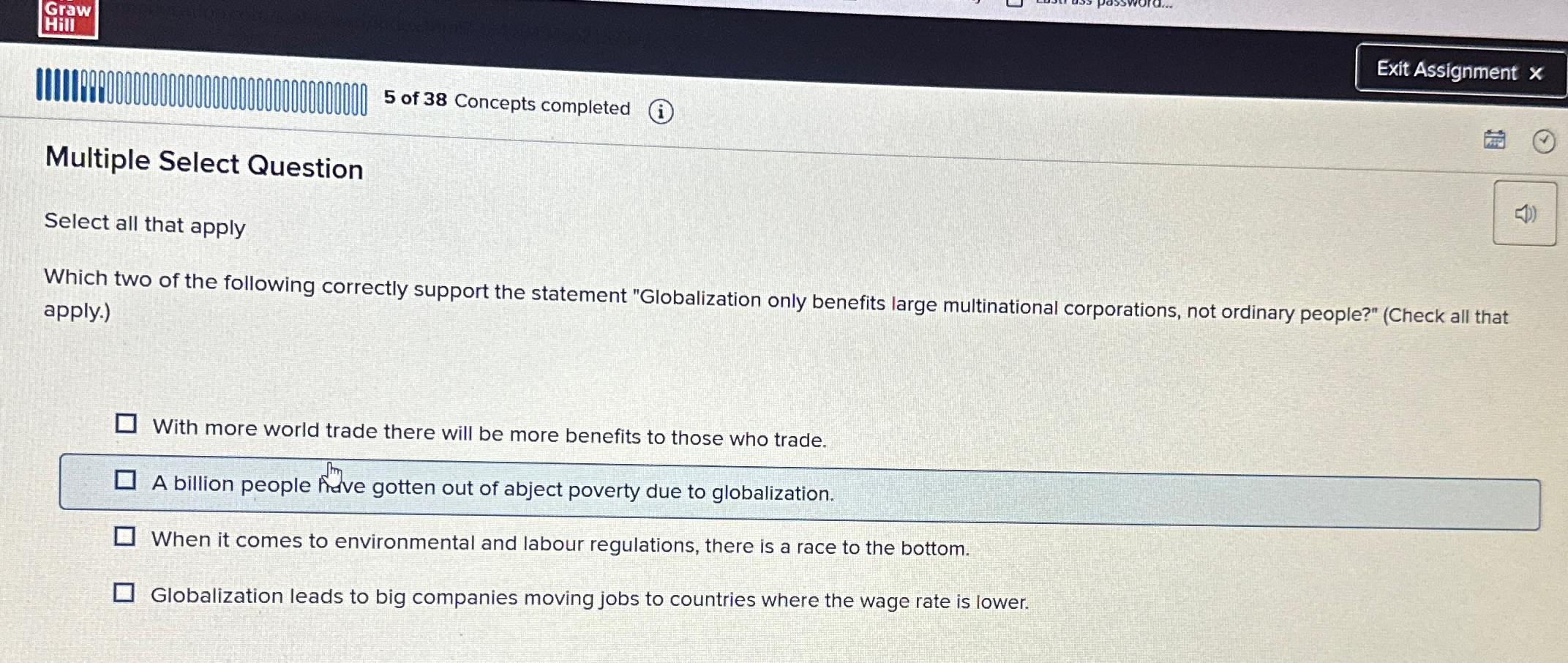 Solved GrawExit Assignment5 ﻿of 38 ﻿Concepts | Chegg.com