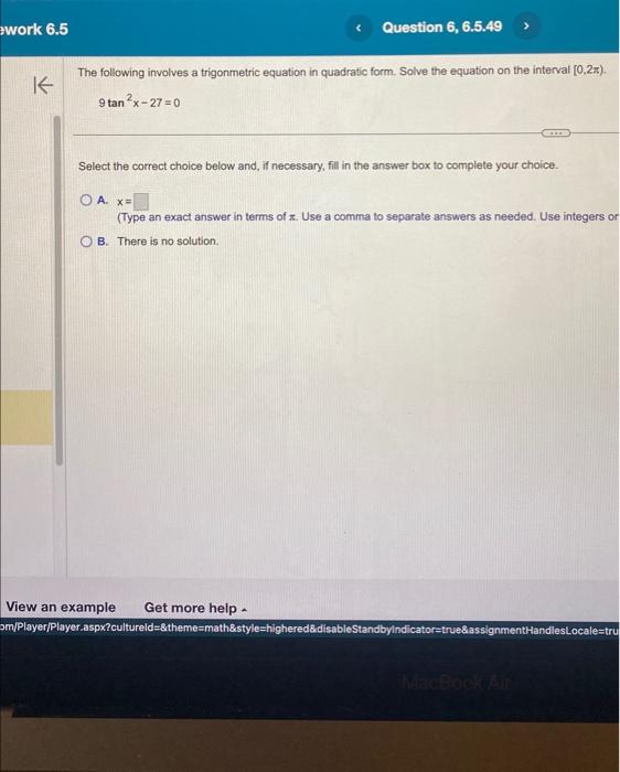 Solved The following involves a trigonmetric equation in | Chegg.com