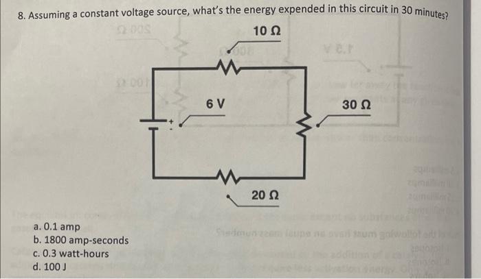Solved 8. Assuming a constant voltage source, what's the | Chegg.com