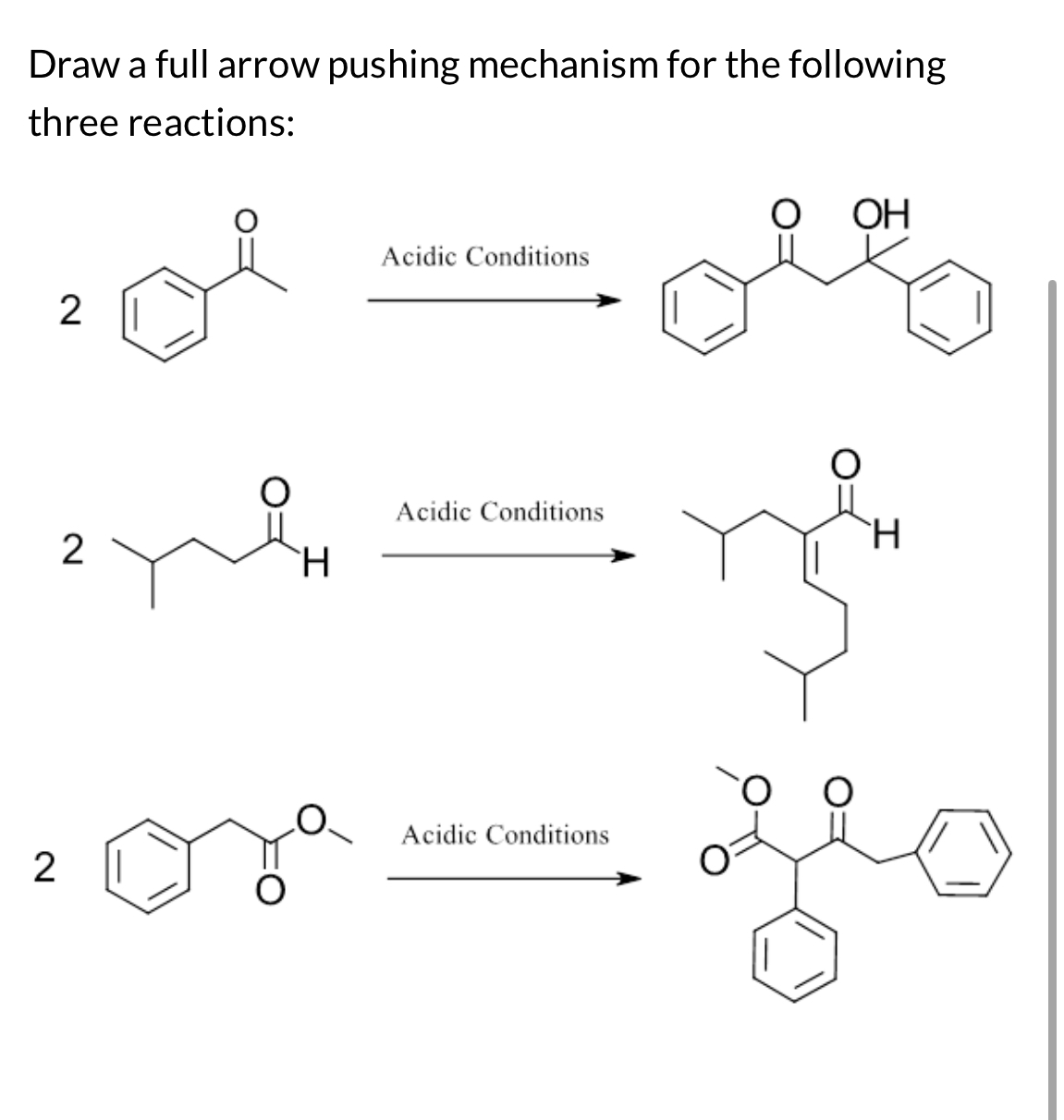 Solved Draw a full arrow pushing mechanism for the following | Chegg.com