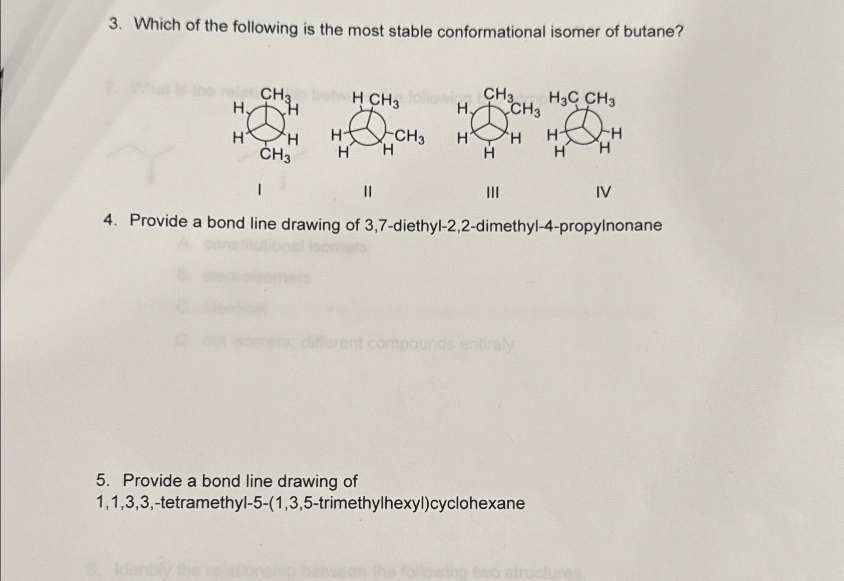 Solved Which of the following is the most stable | Chegg.com