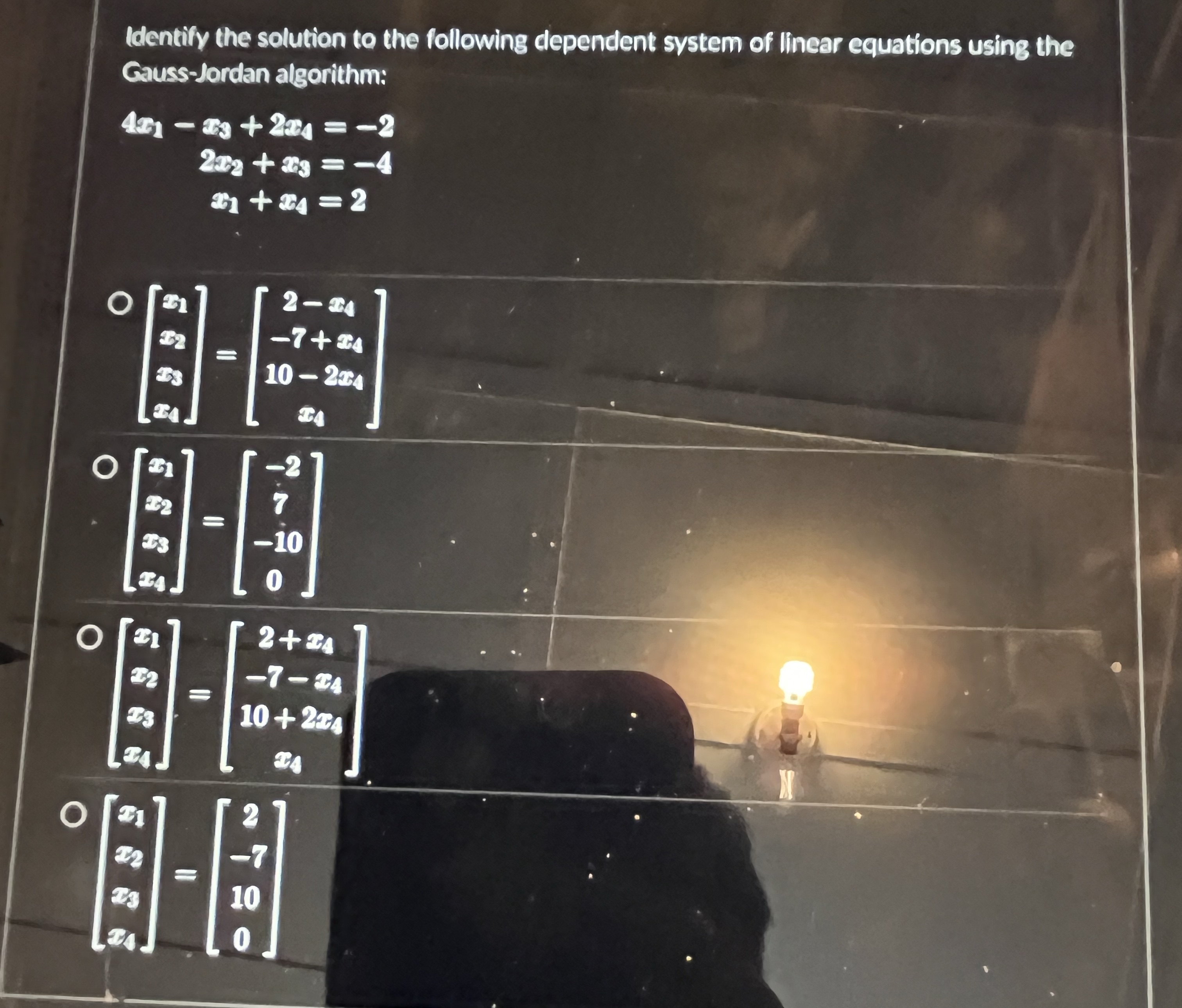 Solved Identify the solution to the following dependent | Chegg.com