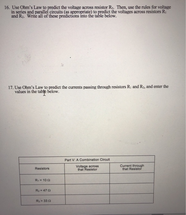 Solved Part V-A Combination Circuit The previous lab | Chegg.com