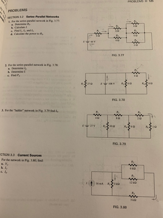 Solved PROBLEMS ill 125 PROBLEMS SECTION 3.2 Series Parallel | Chegg.com
