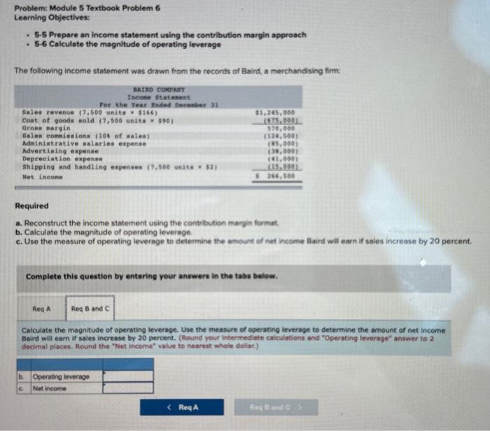 Solved Problem: Module 5 Textbook Problem 6 Learning | Chegg.com