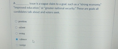 Solved A ﻿issue is a vague claim to a goal, such as a | Chegg.com