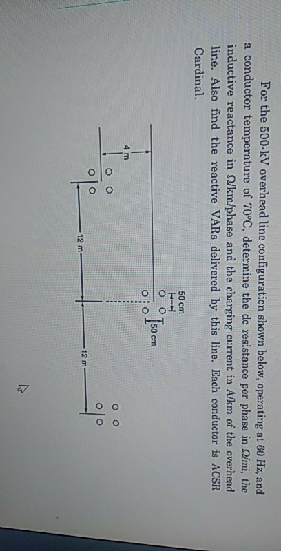 For the 500-kV overhead line configuration shown | Chegg.com