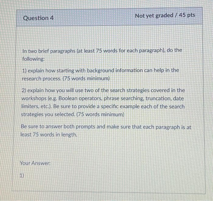 In two brief paragraphs (at least 75 words for each | Chegg.com