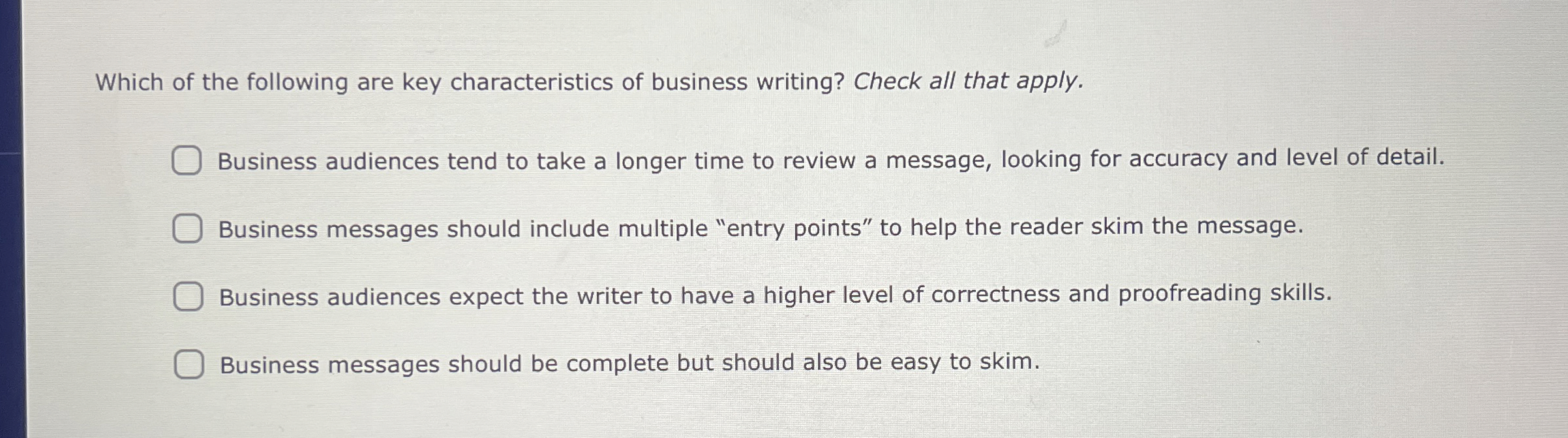 Solved Which of the following are key characteristics of | Chegg.com