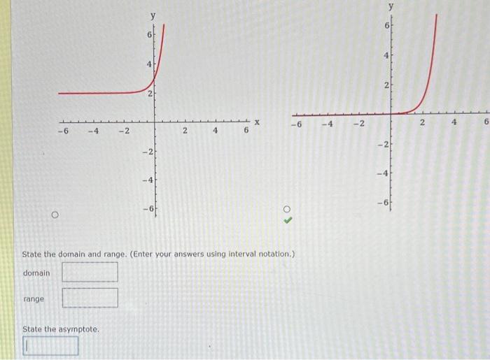 State the domain and range. (Enter your answers using | Chegg.com