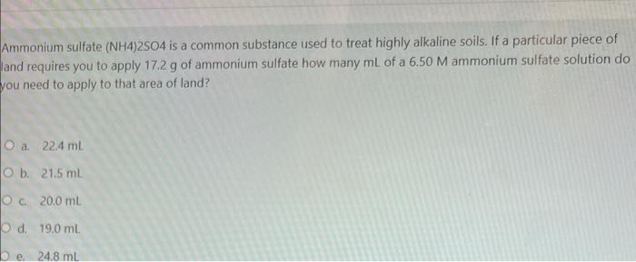 Solved Ammonium sulfate (NH4)2SO4 is a common substance used | Chegg.com