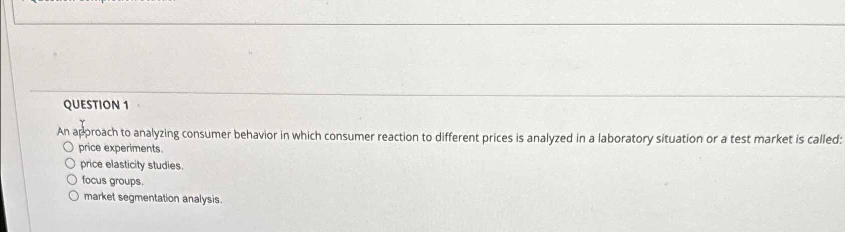 Solved QUESTION 1An afproach to analyzing consumer behavior | Chegg.com
