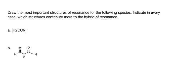 Solved Draw the most important structures of resonance for | Chegg.com