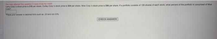 Solved (iary CHECKANSWER | Chegg.com