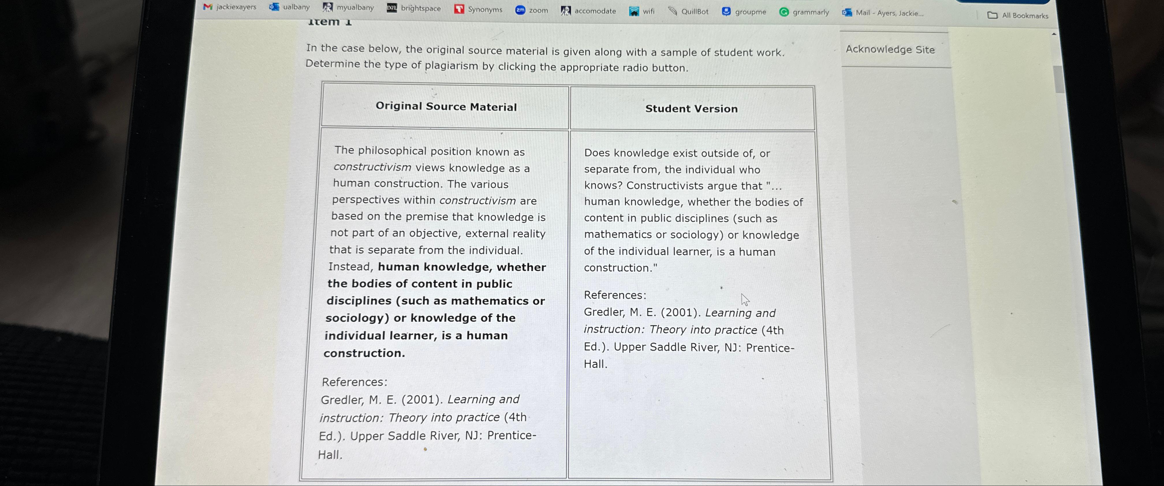 Solved In the case below, the original source material is | Chegg.com
