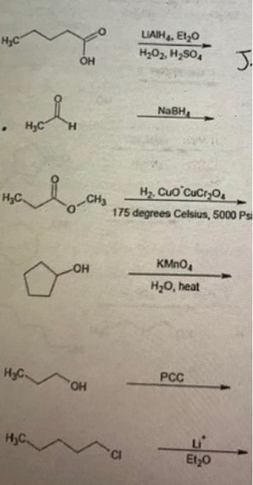 Solved нс LAIH, Etzo H2O2, H2SO4 OH NaBH • HEC H H₂C. Hz. | Chegg.com