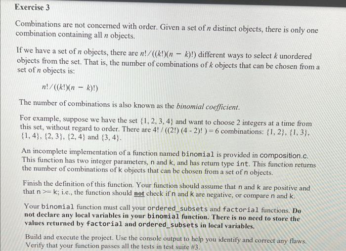 Solved Combinations are not concerned with order. Given a | Chegg.com