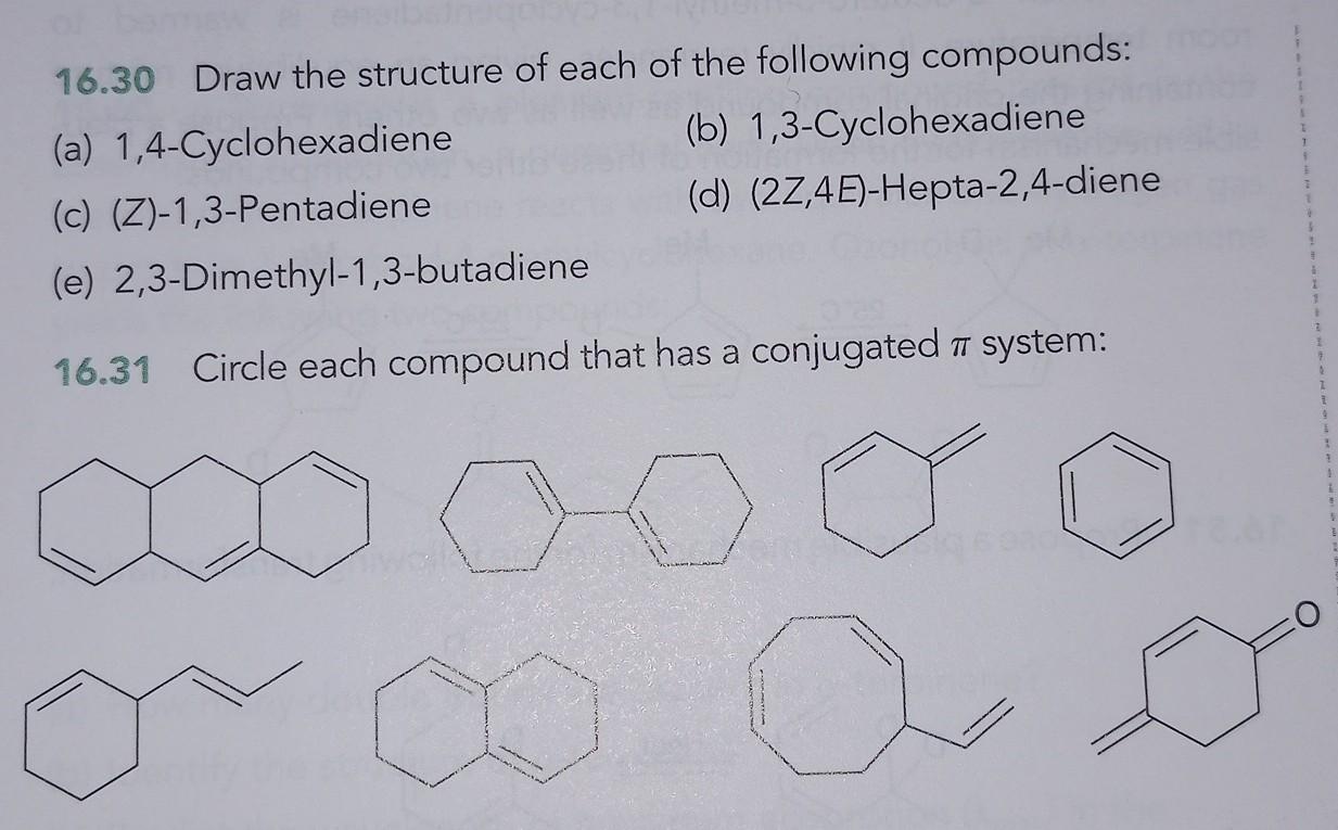 Solved 16.30 Draw the structure of each of the following | Chegg.com