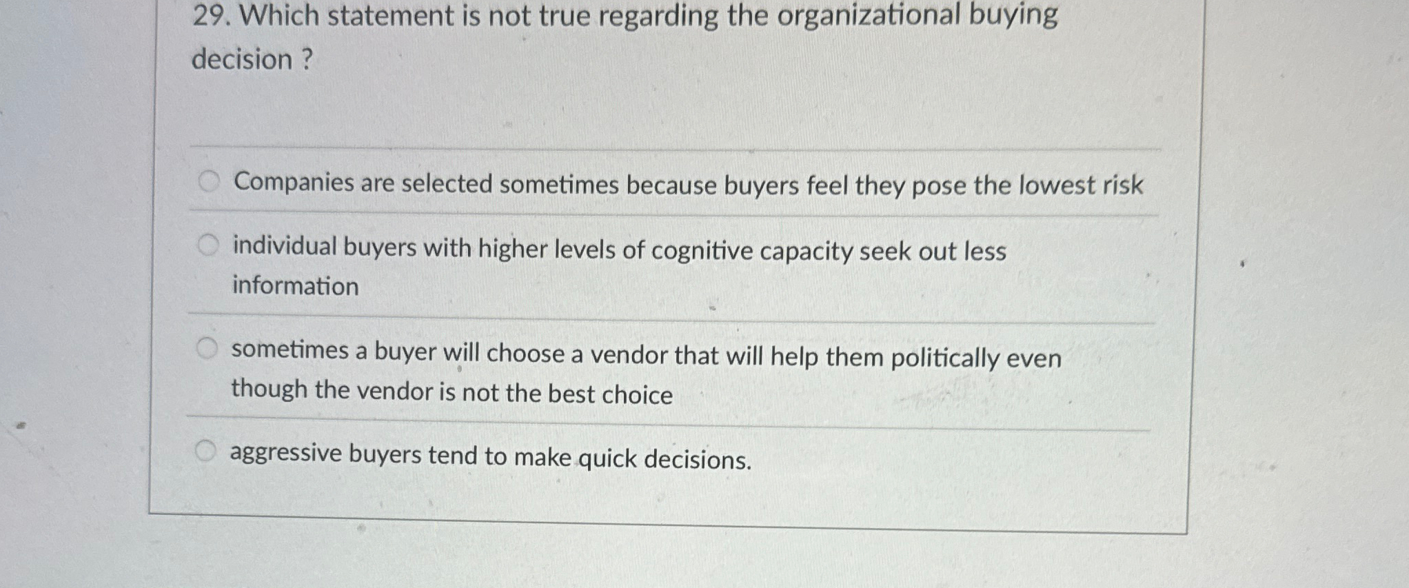 Solved Which statement is not true regarding the | Chegg.com