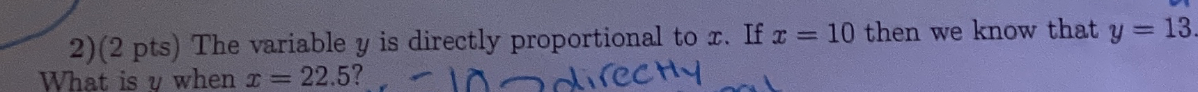 Solved The variable y ﻿is directly proportional to x. ﻿If | Chegg.com